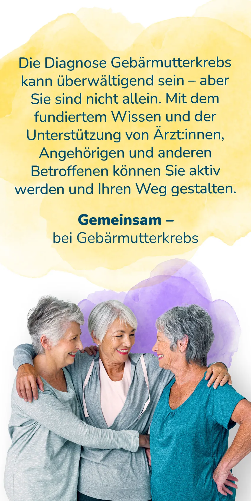 Gemeinsam bei Gebärmutterkrebs: Infos und Hilfe für Sie und Angehörige